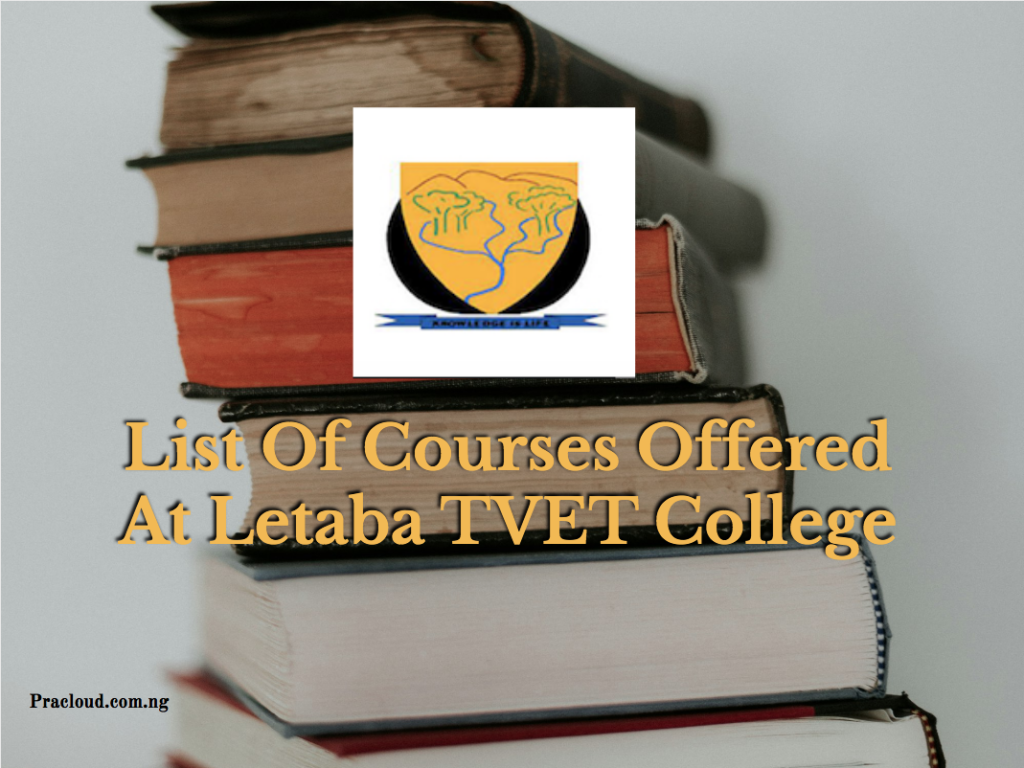 List Of Courses Offered At Letaba TVET College